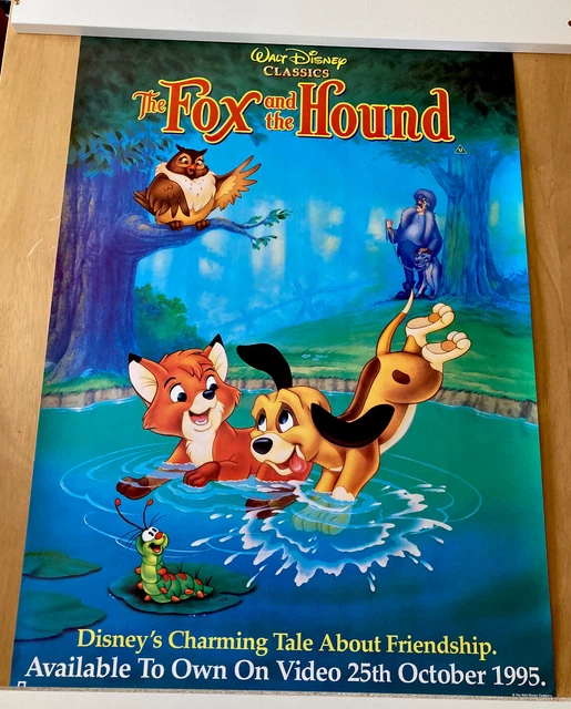 VINTAGE DISNEY THE Fox And Hound VHS Movie Poster NM Condition £22.95 ...