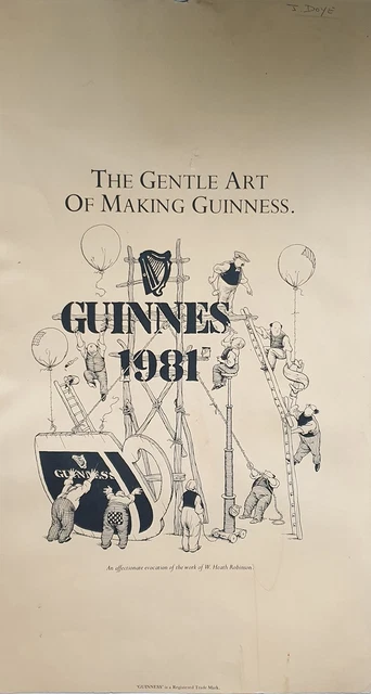 1981 GUINNESS THE Gentle Art of Making Guinness Calendar Pictorial £40. ...