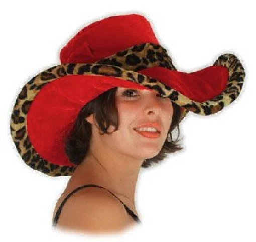 ELOPE PLUSH SUGAR Daddy Red/Leopard Pimp Hat Adjustable Size A1186 £22. ...