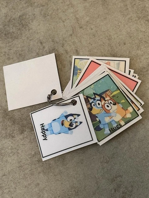 BLUEY EMOTIONS RING Cards AUTISM ADHD VISUAL COMMUNICATION non Verbal ...