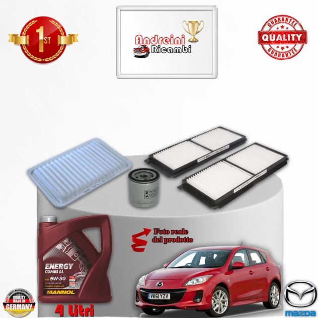 FILTRES KIT D'ENTRETIEN + Huile Mazda 3 II 1.6 77KW 105CV à Partir De ...