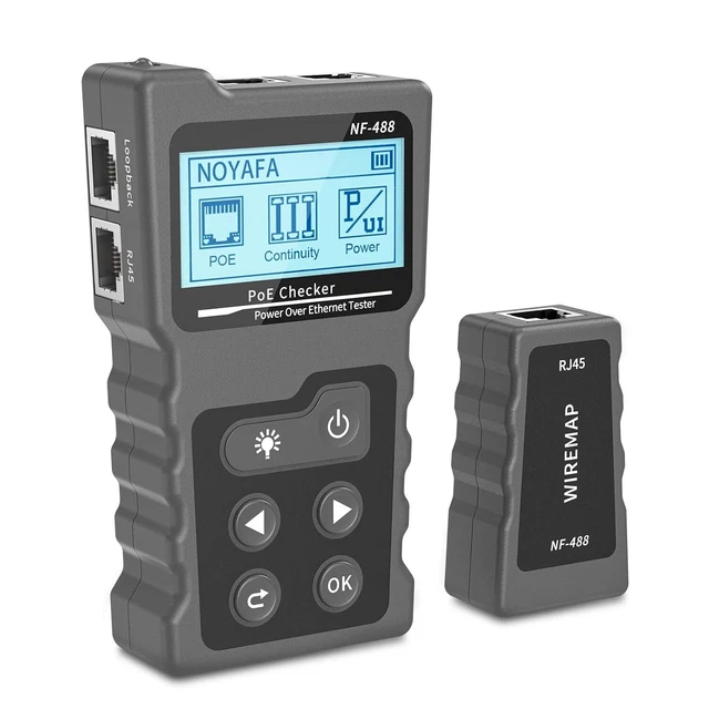 NETWORK CABLE TESTER, NF-488 POE Ethernet Cable Tester for Power Over ...