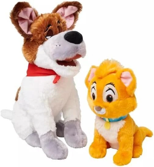 DISNEY STORE OLIVER & Company - Oliver and Dodger Medium Soft Plush Toy ...