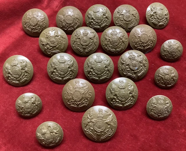 BRITISH ARMY WW2 General Service Plastic Emergency Issue Buttons X21 £6 ...