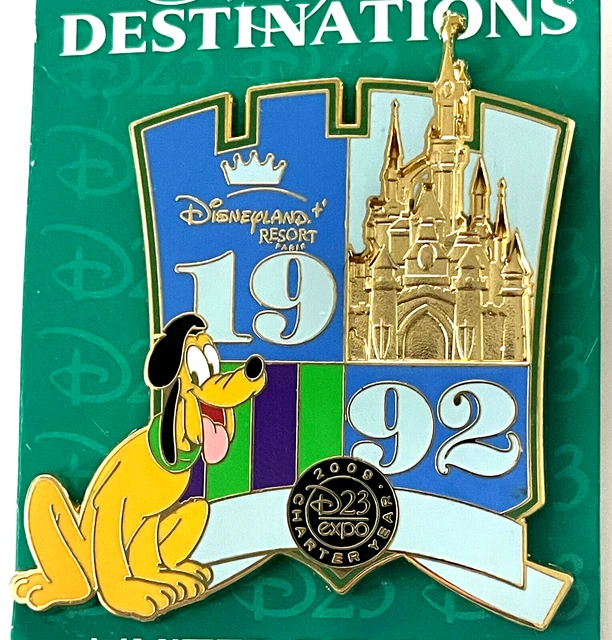 DISNEY D23 PIN 2009 Magical Destinations Series Pluto Disneyland Paris ...
