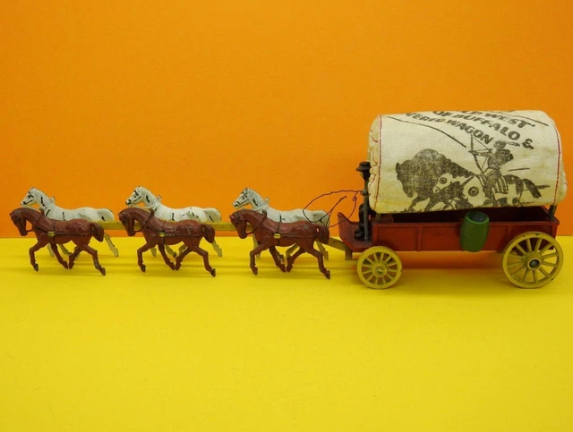 MODERN PRODUCTS MORESTONE 1950s WILD WEST HORSE DRAWN COVERED WAGON ...