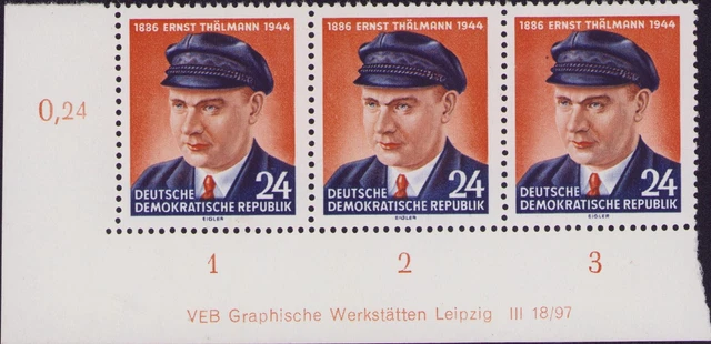2864 DDR 432 YII DV 10. Todestag von Ernst Thälmann 1954** postfrisch Zähnungsva EUR 12,00 ...