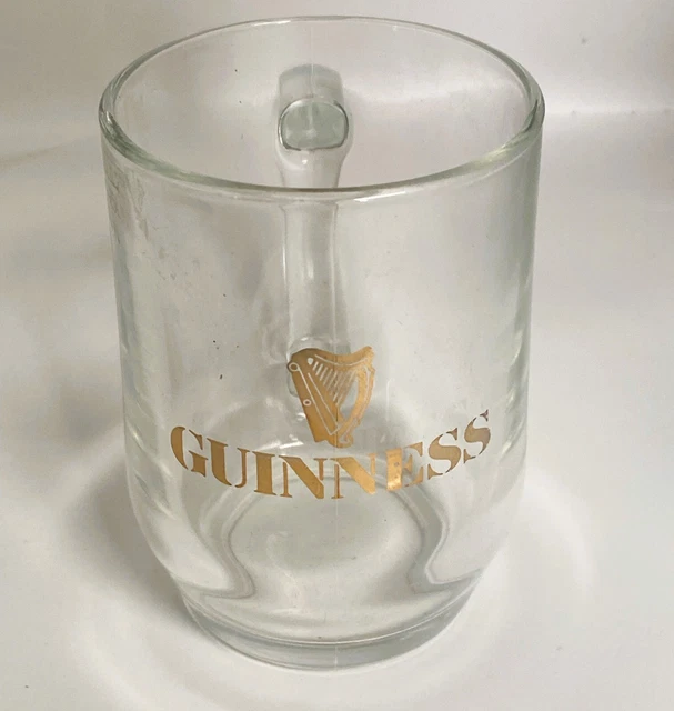 GUINNESS GLASS Half Pint / 25cl Tankard Gold Writing £15.00 - PicClick UK