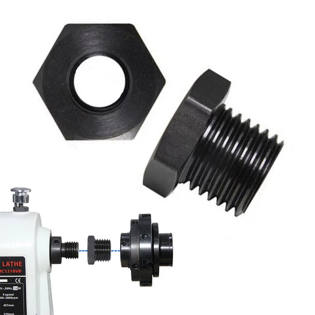 ADAPTER FÜR DRECHSELFUTTER drechseln Planscheibe M33x3,5 auf M18-1,5 ...