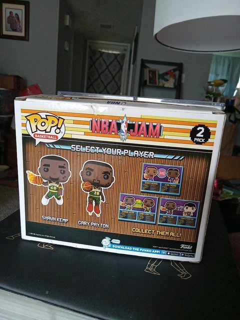 FUNKO POP NBA Jam Shawn Kemp and Gary Payton Seattle Supersonics Figure ...
