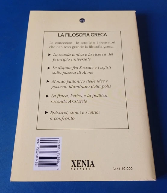 JEAN-PAUL DUMONT, 'LA filosofia greca' (Milano: Xenia Edizioni, 1994 ...