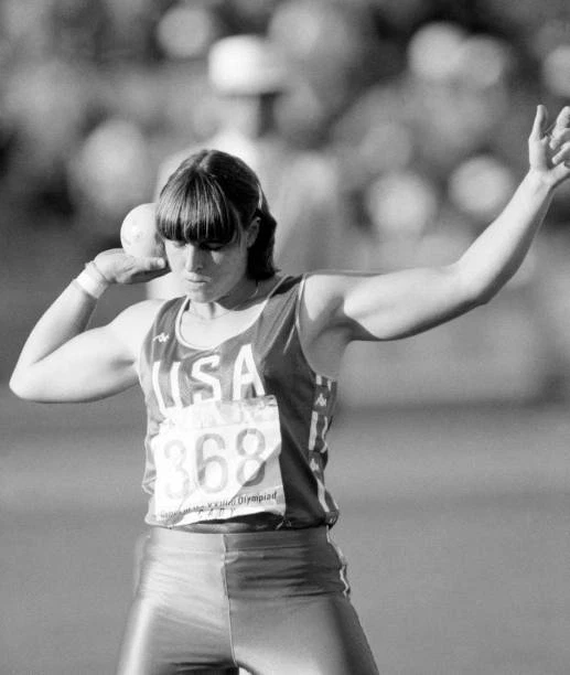 CAROL CADY REPRESENTING The Usa In The Womens Shot Put Event 1984 ...