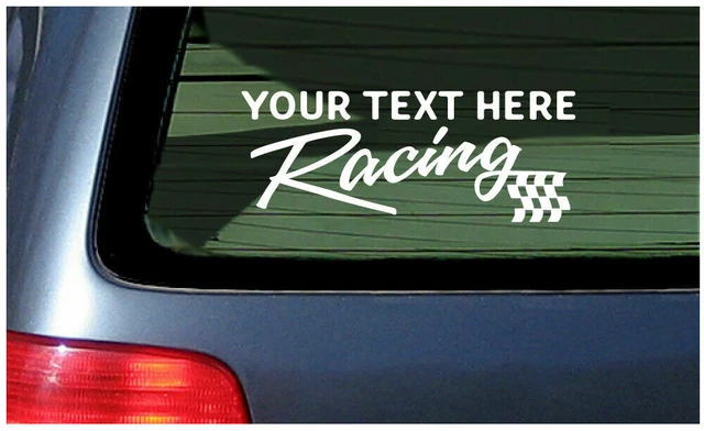 CUSTOM RACING STICKER make your own vinyl decal personalized customized ...
