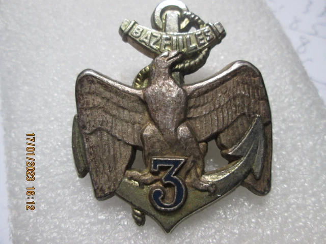 INSIGNE DU 3 Régiment d'Infanterie de Marine RIMa Vannes EUR 5,00 - PicClick FR