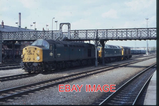 ORIGINAL 35MM SLIDE CLASS 40 LOCO NO 40028 SAXONIA AT DONCASTER 5/83 £3 ...