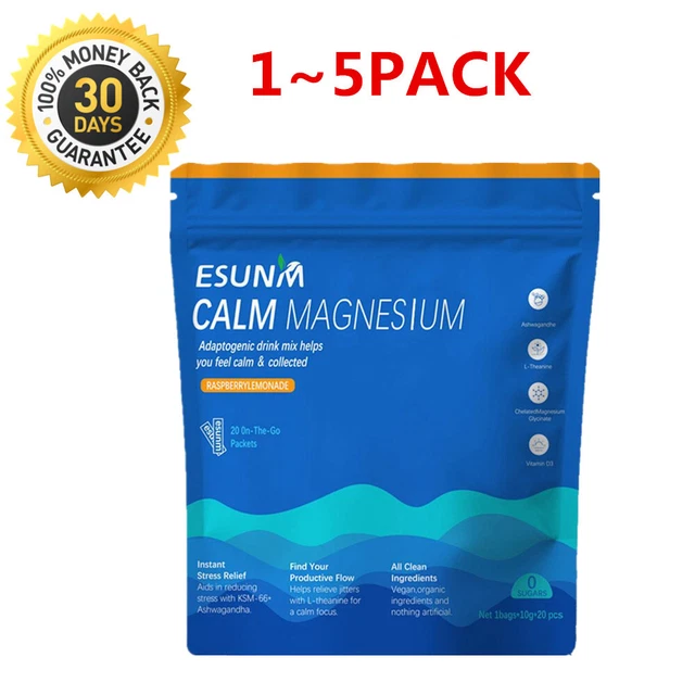 CALM MAGNESIUM POWDERED Drink Mix Supplement - for Relaxation & Focus ...