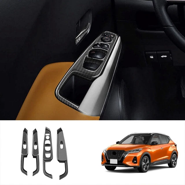 L CAR CARBON Fiber Window Glass Lift Button Switch Cover Trim Door6094 ...