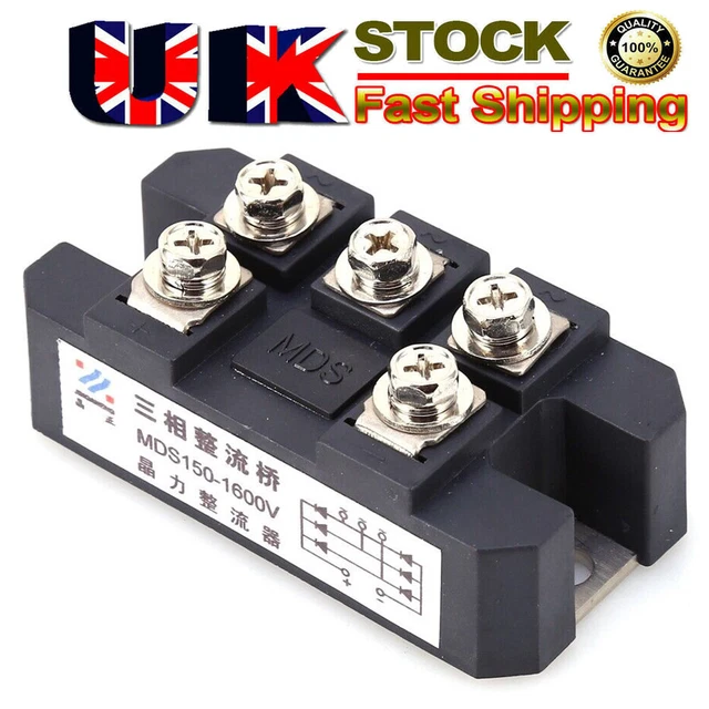 5 TERMINALS 3 Phase Full Wave Diode Module Bridge Rectifier MDS-150A ...