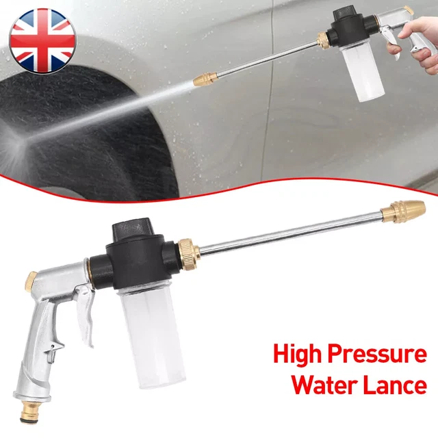 HIGH PRESSURE WATER Lance Hose Pipe Nozzle Jet Spray Gun Garden Car ...