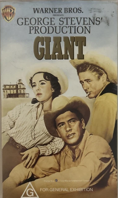 GIANT (VHS, WARNER Bros, George Stevens, RARE VINTAGE NO EDITING -JAMES ...