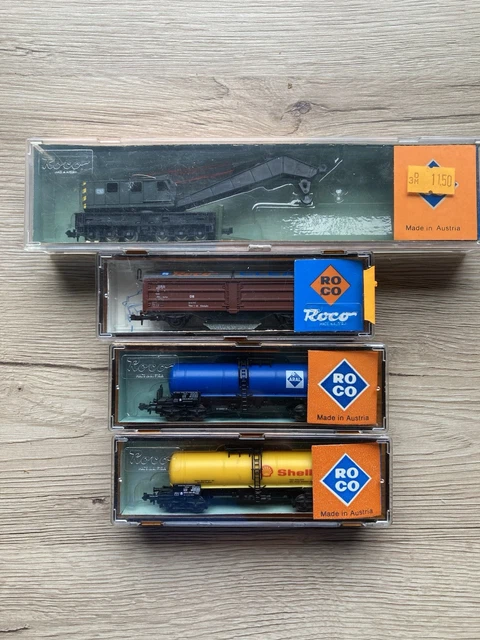 ROCO MODELLBAHN SPUR N Güterwagen Konvolut mit Schienenreinigungswagen EUR 29,90 - PicClick DE
