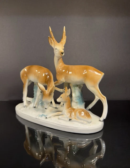 WAGNER & APEL Porzellan Figur Reh Hirsch Kitz Vintage 2951 EUR 120,00 ...