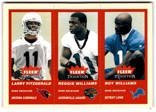 2004 FLEER TRADITION #352 LARRY FITZGERALD/REGGIE WILLIAMS/ROY WILLIAMS ...