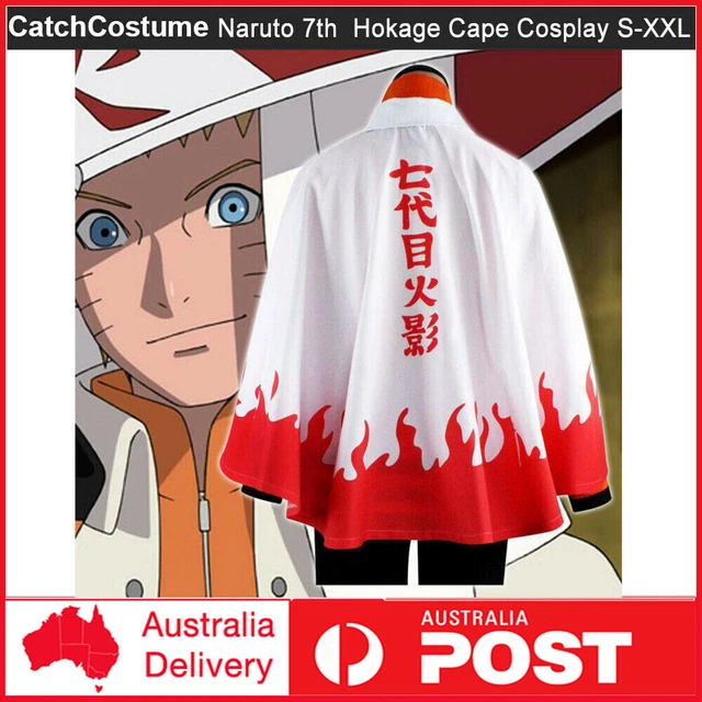 NARUTO ANIME COSPLAY Costume Seventh Hokage Uzumaki Naruto Cloak Cape ...
