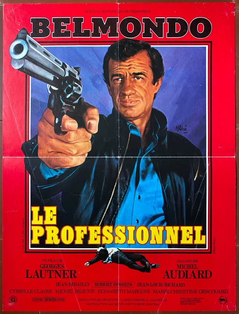 AFFICHE LE PROFESSIONNEL Georges Lautner JEAN-PAUL BELMONDO Audiard ...
