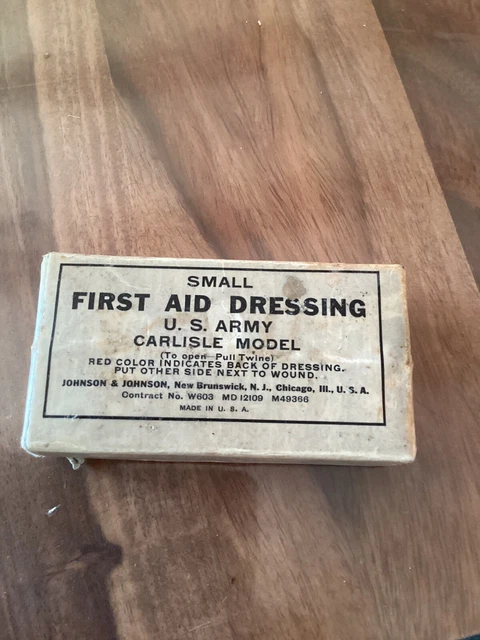 TRÈS RARE US Ww2 First Aid Dressing Johnson & Johnson Paraffine ...