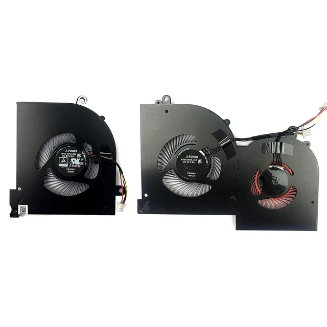 CPU GPU COOLING Fan Pair Fans for MSI GS65VR GS65 Laptop MS-16Q2 16Q2 ...