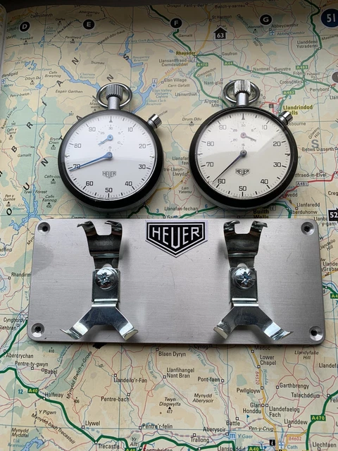 HEUER STOPWATCH PANEL Heuer Chronometers Dashboard Rally Timer 36 £325. ...