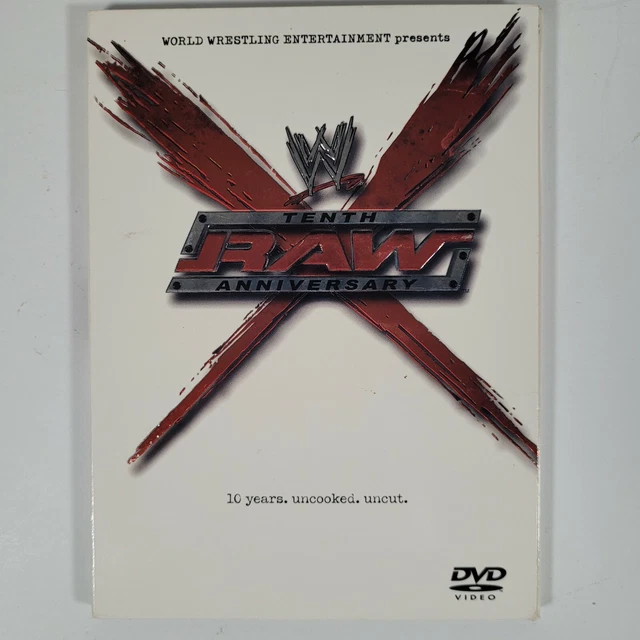 WWE RAW TENTH Anniversary 10th DVD Dwayne Rock Johnson Hulk Hogan WWF ...
