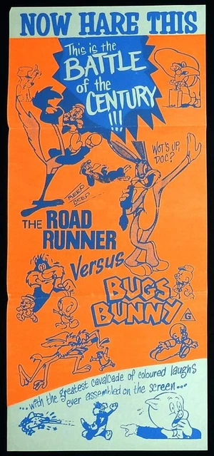 THE ROAD RUNNER VERSUS BUGS BUNNY Original Daybill Movie Poster $35.00 ...