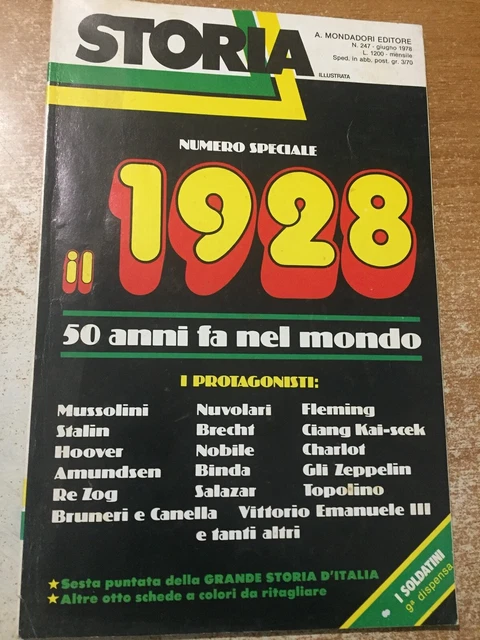 STORIA ILLUSTRATA 247 giugno 1978 50 anni fa nel mondo 1928 ...