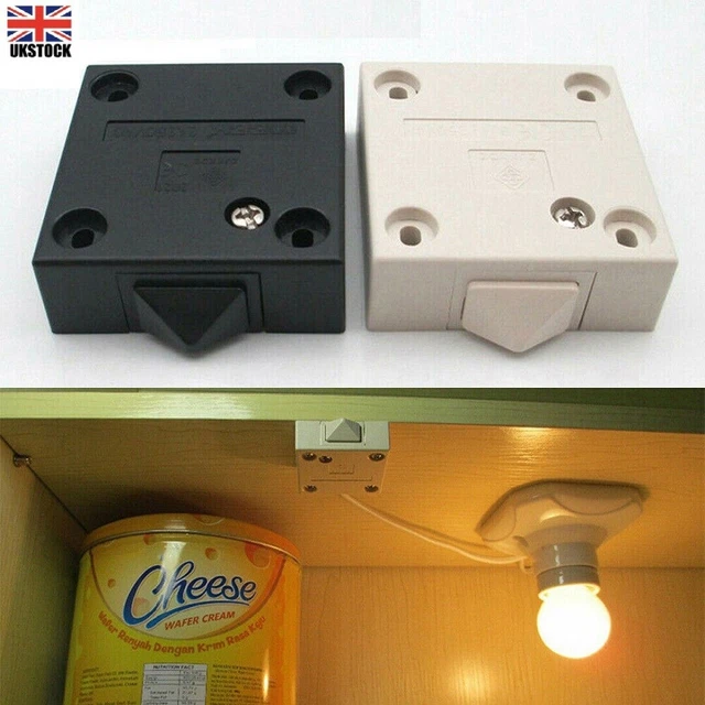 WARDROBE LIGHT SWITCH - Cabinet Door Cupboard 2 Amp Push To Break £3.95 ...