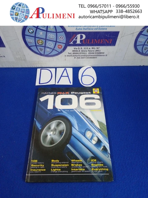 MANUALE GUIDA HAYNES Maxpower Tuning Modifiche Peugeot 106 EUR 15,00 ...