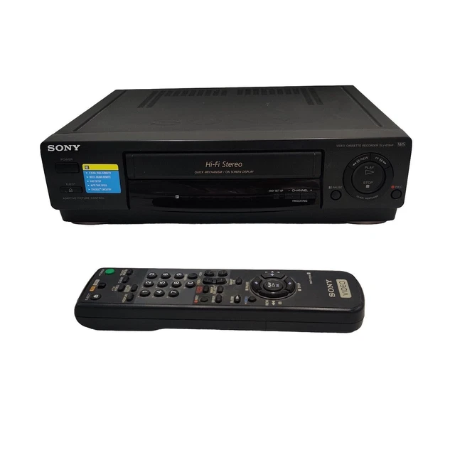 SONY VCR VHS Video Cassette Player Recorder 4-Head Hi-Fi Stereo SLV ...