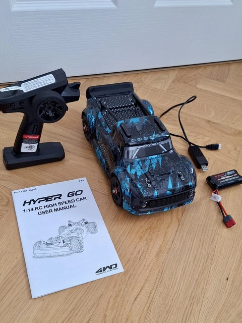 MJX 14301 HYPER Go 1:14 4WD Brushless RC Rally Car Truck 1x LiPo 2S ...