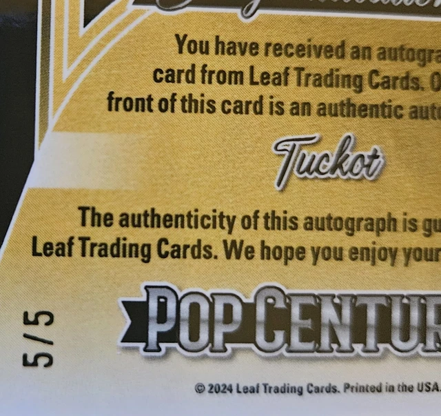AUTOGRAPHE 2024 LEAF Pop Century TUCKOT ROUGE 5/5 ! SSP ! EUR 99,25 ...