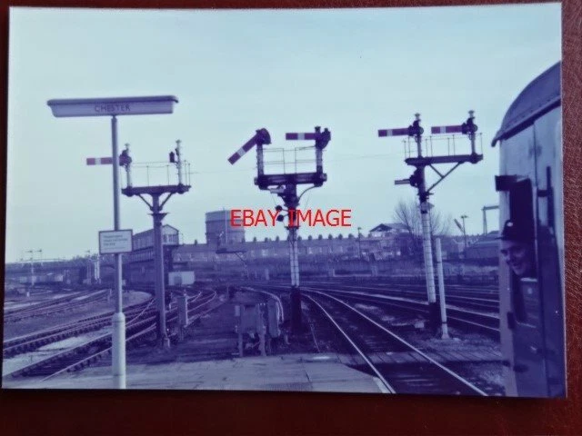 PHOTO (2) Lnwr Lower Quadrant Signals At Chester Railway Station 1975 £ ...