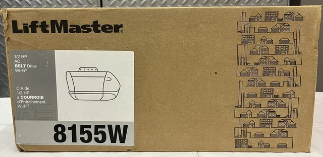 LIFTMASTER 8155W 1/2 HP AC Belt Drive Wi-Fi Garage Door Opener Motor ...