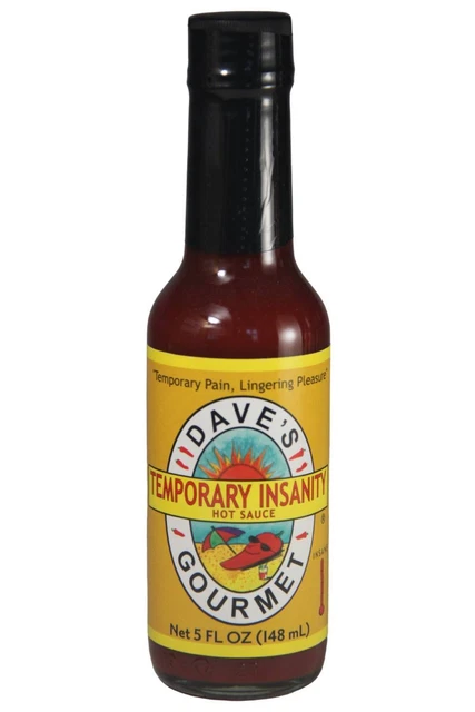 DAVE'S GOURMET TEMPORARY Insanity Hot Sauce 142g $15.39 - PicClick AU