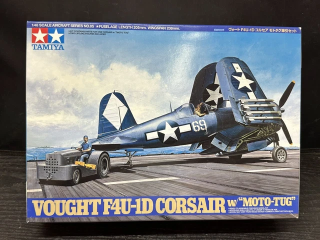 TAMIYA VOUGHT F4U-1D Corsair W/ Moto-Tug 1/48 Plastic Model Airplane Kit 61085 EUR 22,28 ...