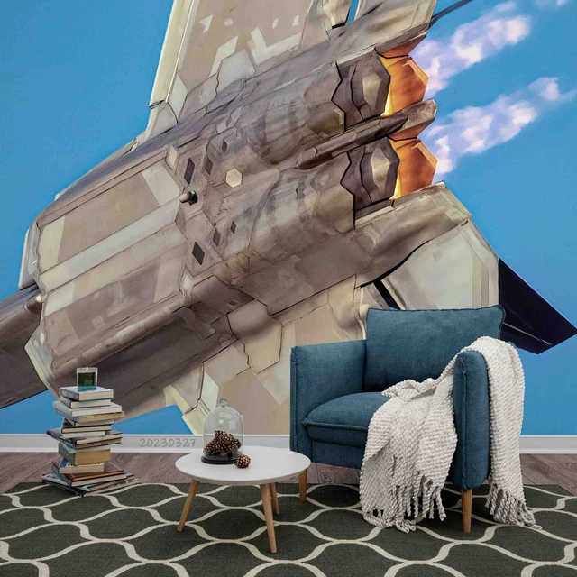 3D F-22 STEALTH Fighter Bomber Wallpaper Wall Mural Peel and Stick ...
