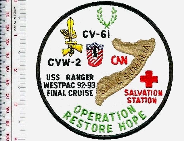US NAVY SOMALIA USS Ranger CV-61 Westpac 1992 Final Cruise Op Restore ...