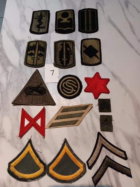 USA ARMY SHOULDER Patches and Rank Insignia Lot 7 EUR 9,10 - PicClick FR