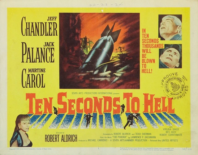 TEN SECONDS TO Hell 1959 Dvd Jeff Chandler. copy of public domain film ...