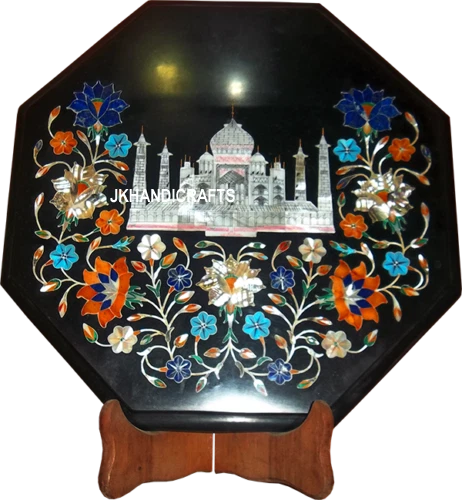 3'X3' MARBLE TAJ Mahal Table Center Table Taj Mahal Inlay Mosaic Home ...