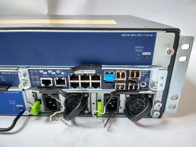JUNIPER SRX1400 SRX1K-NPC-SPC-1-10-40 SRX1K-RE-12-10 SRX3K-2XGE-XFP ...